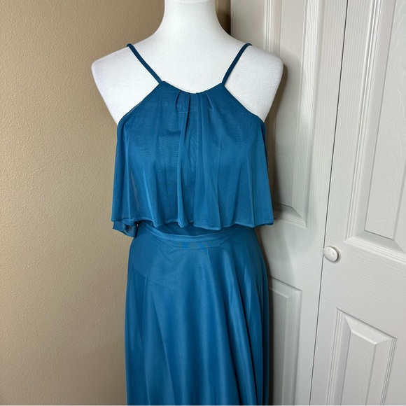 Azazie | Dresses | Azazie Blue Bridesmaids Dress | Poshmark